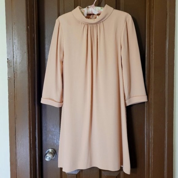 Goat | Dresses | Goat By Jane Atelier Light Peach High Neck Long Sleeve ...